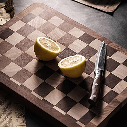 MMOOCO Chopping Board, Creative Chessboard Cutting Board Wood Chopping Block Moist-Proof Kitchen Board