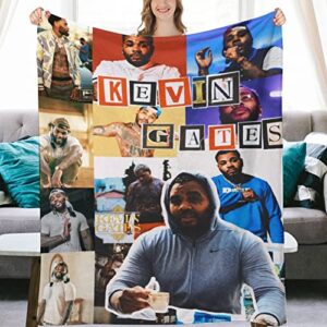 Marcusays Best American Rapper Ke-vin Singer Ga-TES Throw Blanket, Plush Microfiber Blankets and Throws for All Seasons, Lightweight Air Condition Blanket 40"x50"