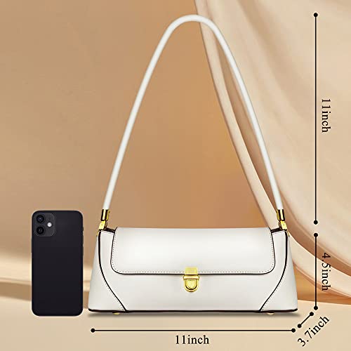 cuiab Retro Clutch Handbag,Mini Purse Shoulder Bag for Women,Classic Clutch Shoulder Tote Handbag Vintage shoulder bag, (Mousse White)