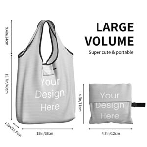 Custom Tote Bags Personalized Bags For Women Men With You Text Logo Picture Unisex Design Your Own Tote Bag For Daily Use Gifts, Lightgrey