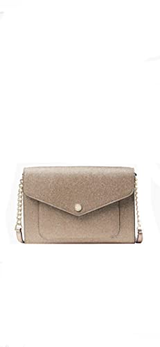 Kate Spade Tinsel Flap Glitter Crossbody Purse (Rose gold)