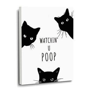 xuoupiue bathroom wall art, bathroom poster, watching u poop decor, bathroom quote sign, bathroom decor wall art, toilet wall art, guest bathroom decor (a08)