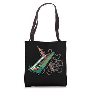 cassette tapes mixtapes 1980s radio music vintage 80s 90s tote bag