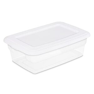 oky 12 qt. storage box plastic, white,16.88×11.50×5.88 inches