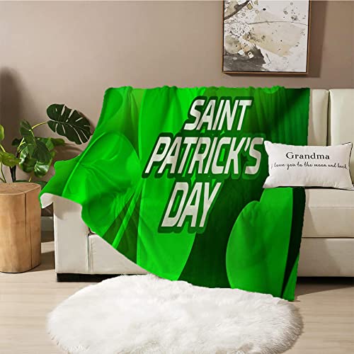 Blankets St. Patrick's Day Soft Blanket Lightweight Plush Fluffy Cozy Smooth Flannel Elegant Throw Blanket Perfect for Bed, Sofa and Travel - 60"x80"/150x200cm