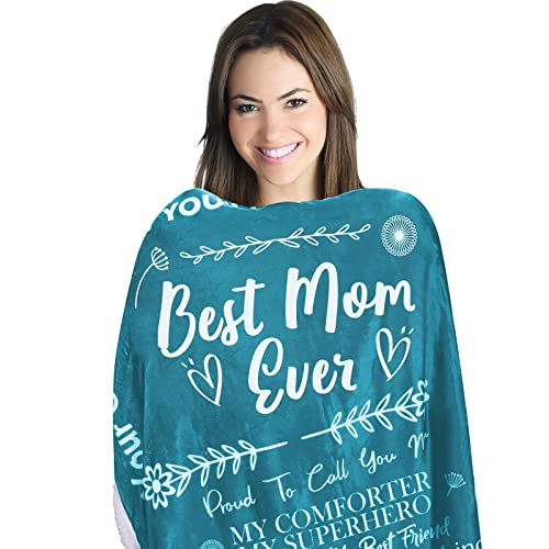 Luxe Extreme Mom Blanket, for Mom, Birthday Gifts for Mom from Daughter or Son, Best Mom Ever Gift Blanket, Mom Gifts for Mother's Day, I Love You Mom Unique Birthday Gift