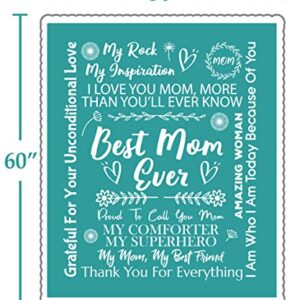 Luxe Extreme Mom Blanket, for Mom, Birthday Gifts for Mom from Daughter or Son, Best Mom Ever Gift Blanket, Mom Gifts for Mother's Day, I Love You Mom Unique Birthday Gift