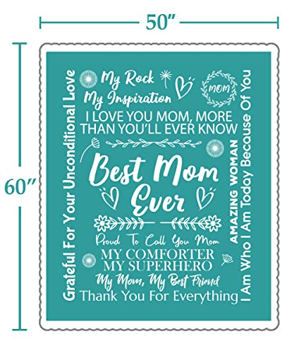 Luxe Extreme Mom Blanket, for Mom, Birthday Gifts for Mom from Daughter or Son, Best Mom Ever Gift Blanket, Mom Gifts for Mother's Day, I Love You Mom Unique Birthday Gift