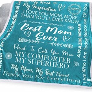 Luxe Extreme Mom Blanket, for Mom, Birthday Gifts for Mom from Daughter or Son, Best Mom Ever Gift Blanket, Mom Gifts for Mother's Day, I Love You Mom Unique Birthday Gift