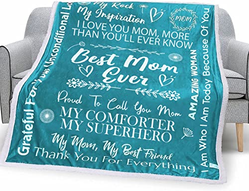 Luxe Extreme Mom Blanket, for Mom, Birthday Gifts for Mom from Daughter or Son, Best Mom Ever Gift Blanket, Mom Gifts for Mother's Day, I Love You Mom Unique Birthday Gift