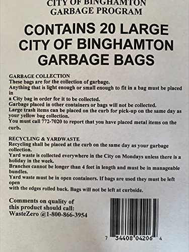 City of Binghamton Garbage Bags