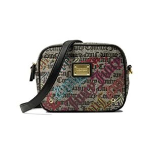 Juicy Couture Double The Love Camera Crossbody Black Beige Multi One Size