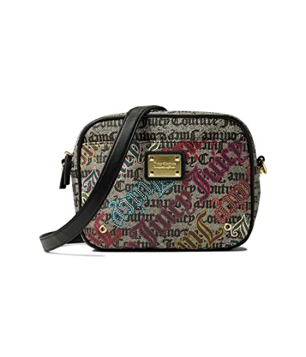 Juicy Couture Double The Love Camera Crossbody Black Beige Multi One Size