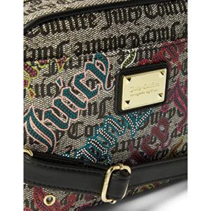 Juicy Couture Double The Love Camera Crossbody Black Beige Multi One Size