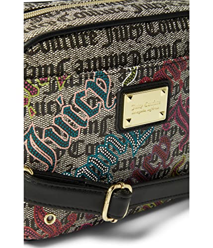 Juicy Couture Double The Love Camera Crossbody Black Beige Multi One Size