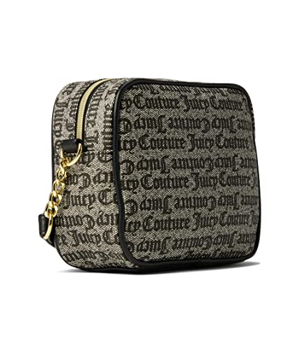 Juicy Couture Double The Love Camera Crossbody Black Beige Multi One Size