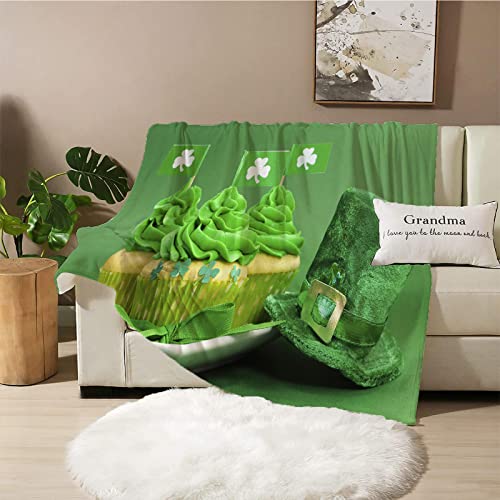 Throw Blanket St. Patrick's Day Fleece Blanket for Winter Comfortable Cozy Soft Fuzzy Couch Flannel Throw Suitable for All Seasons (90"x80"/228x203cm)