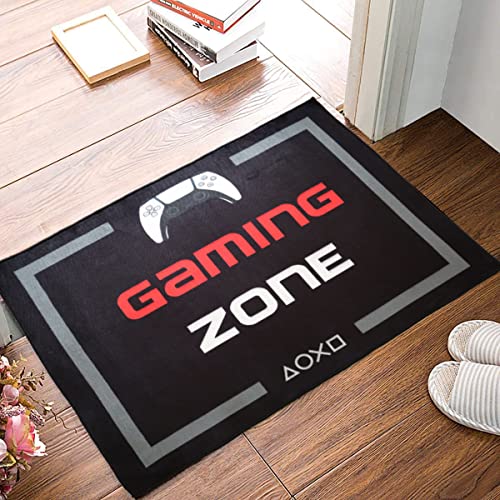 Jasde Gaming Room Decor for Gamer Bedroom Living Black Rug Washable Video Game 3 x 2 Feet (90 x 60 cm)