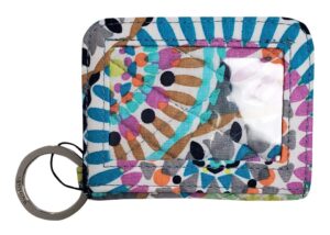 vera bradley campus double id wallet (sunny medallion.)