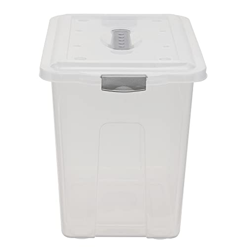 Home Basics Plastic Storage Box With Handle, Clear | Locking Tabs | Stackable Storage | Easily See Contents (23.5 Liter)