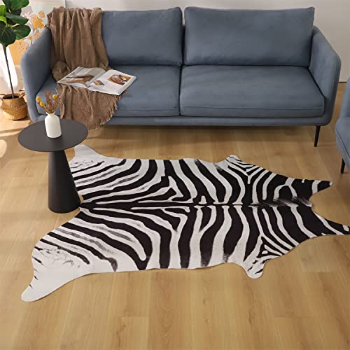 KASENTEX Cowhide Print Area Rug, Country Western Rugs, Cute Animal Printed Carpet Floor Mat for Bedroom Living Room Home Decor, Cow Print 6.2ft x 7ft