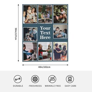 Custom Blankets with Photos, Blanket Personalized Soft Blanket for Family Wedding Birthday Christmas Valentines Day Gifts for Women Him Her Friends，Style Custom Photo Blankets for Mom Father