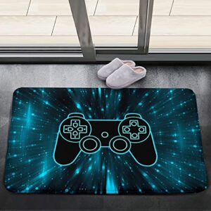 jiospet gamer rugs for bedroom boys 2’×3′ gaming rug for boys room teens printed game room rug gaming rugs for gaming room gamer controller area rug for dining living room playroom floor mats, blue