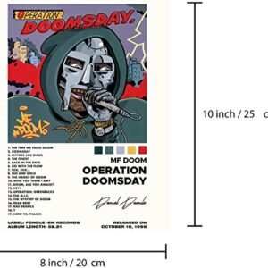 INGVY Mf Doom Operation Doomsday Poster Canvas Art Wall Picture Print Modern Family Decor 8x12inch(20x25cm)