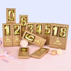 CAKE CODE 2.76 Inch Diamond Gold 18 Number Birthday Candles, Gold Number Candles, Cake Number Candles, Party Celebration