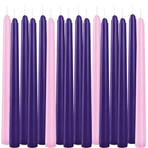 16 pcs unscented 10 inch christmas advent taper candle, holidays, church, celebration, party, home décor & more