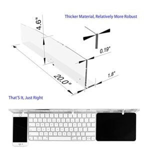 fuainuo Arc Shaped Design 5mm/Thickened Acrylic Floating Shelf 20 Inches Long Drilled or Without Drilling Wall Shelves, Modern Shelves for Wall Decor &Storage Set of 2 (B-Clear)