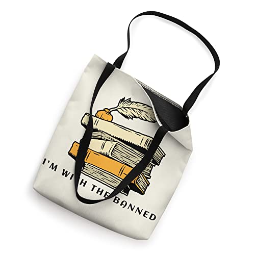 I'm With the Banned Books Reading Readers Tote Bag