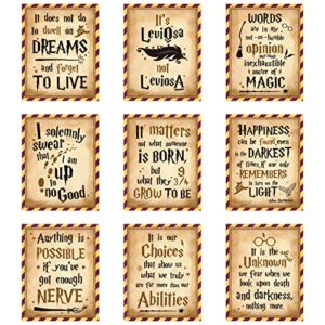 cbweidiu 9pcs magical wizard wall decor, magic wizard wall art for home decoration, vintage wizard wall poster decoration, wizard prints for party decoration, 8×10 unframed magic wizard art prints