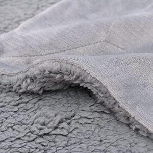 NANPIPER Sherpa King Size Blanket,Soft Fuzzy Fleece Blanket,Warm Plush Microfiber Blankets,Light Grey 90"x108"