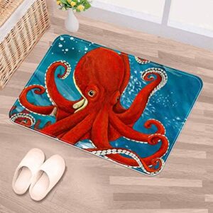 Octopus Close Up, Indoor Door Mat Durable Front Door Mats Entryway Rug Non-Slip Absorbent Area Rugs Resist Dirt Rugs for Room Decor, 24"x16"