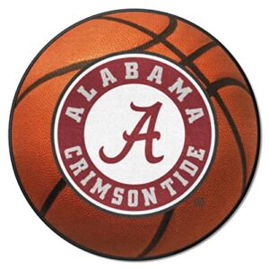 fanmats 35627 alabama crimson tide basketball rug – 27in. diameter