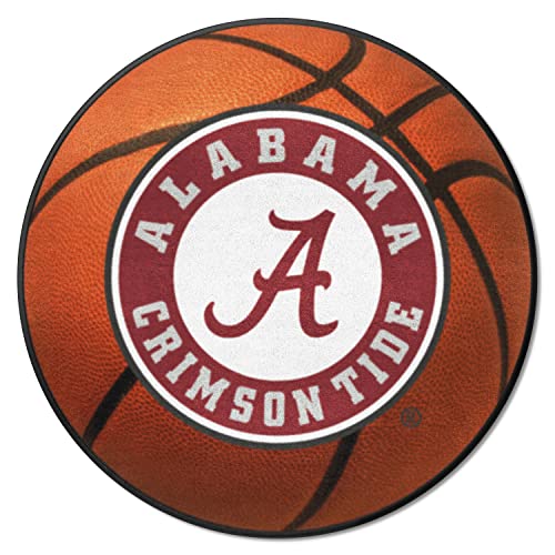 FANMATS 35627 Alabama Crimson Tide Basketball Rug - 27in. Diameter