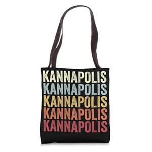 kannapolis north carolina kannapolis nc retro vintage text tote bag