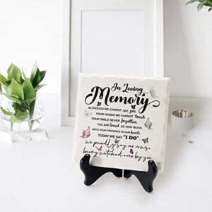 Memorial Table Sign for Wedding, in Loving Memory of Loved One, Ceremony and Reception Family Unity Wedding Table Decoration Plaque, Sympathy Gifts, Bereavement Gifts