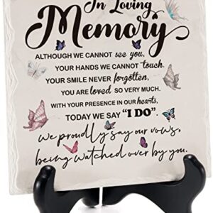 Memorial Table Sign for Wedding, in Loving Memory of Loved One, Ceremony and Reception Family Unity Wedding Table Decoration Plaque, Sympathy Gifts, Bereavement Gifts