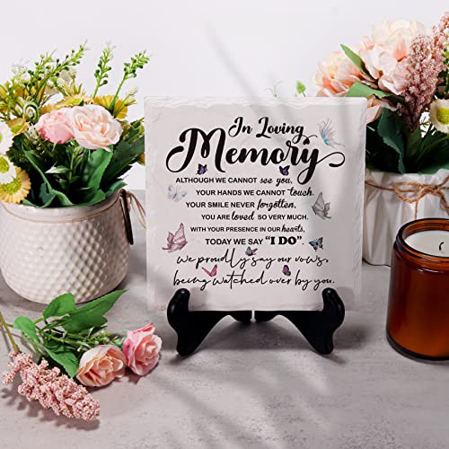 Memorial Table Sign for Wedding, in Loving Memory of Loved One, Ceremony and Reception Family Unity Wedding Table Decoration Plaque, Sympathy Gifts, Bereavement Gifts