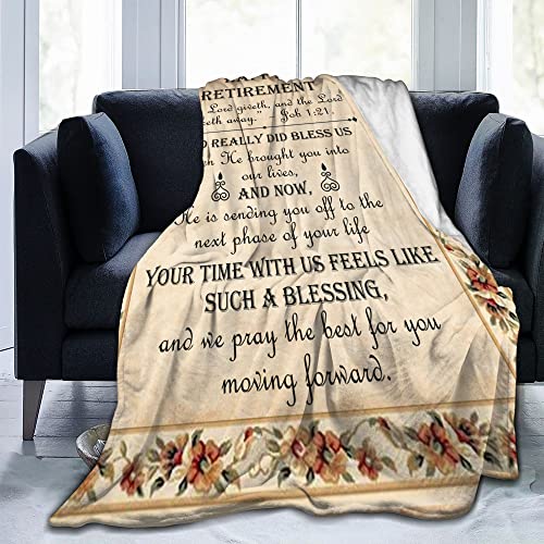 to Retirement Women Men Gifts, Retirement Blanket 60 x 50 Inches Retired Throw Blankets Flannel Blanket Retirement Gifts Lightweight Shaggy Blankets Home Decor for Nurse Coworker Bedding