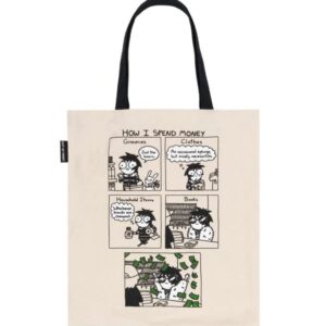 Out of Print Sarah's Scribbles: How I Spend Money Tote Bag