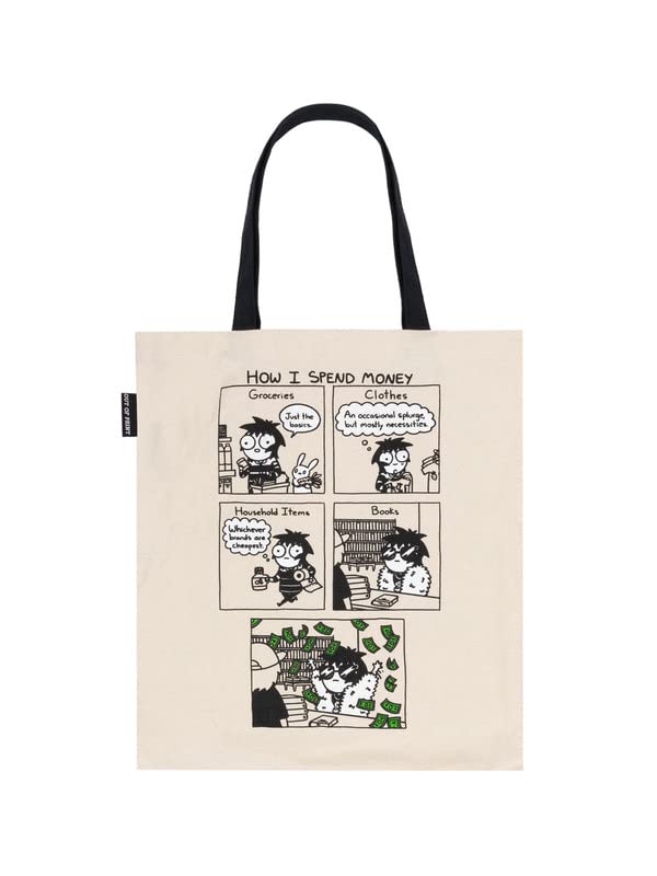 Out of Print Sarah's Scribbles: How I Spend Money Tote Bag