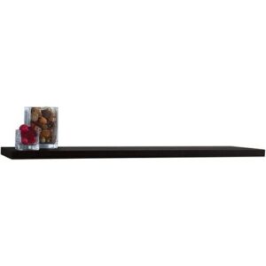 parren floating wall shelf, 60″ w x 8″ d x 1.25″ h, black