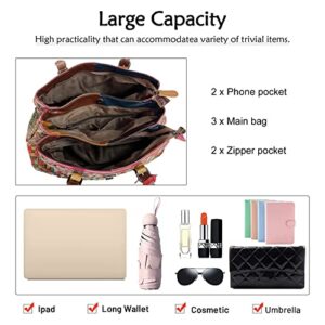 Women Multicolor Splicing Genuine Leather Handbag Designer Hand Woven Satchel Purses Top Handle Shoulder Totes Crossbody Bag (Multicolor)