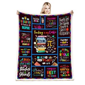 cyrekud teacher gifts for women blanket,teacher blanket,teacher appreciation gifts throw blanket,valentine teacher gifts,kindergarten preschool teacher gifts for christmas sofa couch beds decor 50×60