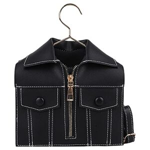 anopo suit shirt shaped novelty clutch purse ladies leather evening crossbody shoulder bag women unique clothes tote handbag black