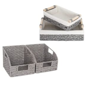 storageworks round paper rope storage baskets