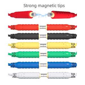 6PCS Magnetic Test Leads Silicone Soft Flexible Jumper Test Wires 30V AC5A 3.3FT Magnetic Jumper Wires HVAC